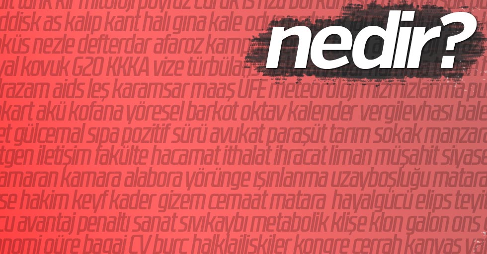 NEDİR? | diyekonustu.com | Samsun Haber ve Samsun Son Dakika Haberleri